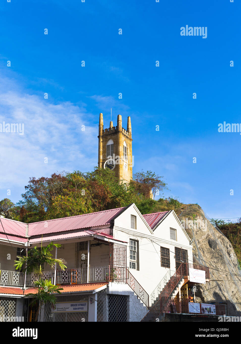 dh St George GRENADA CARIBBEAN Town buildings St Andrews Presbyterian ...