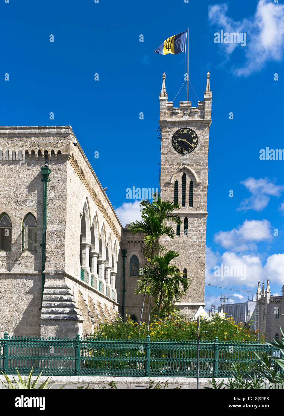 dh Bridgetown BARBADOS CARIBBEAN Parliament building clock tourist ...