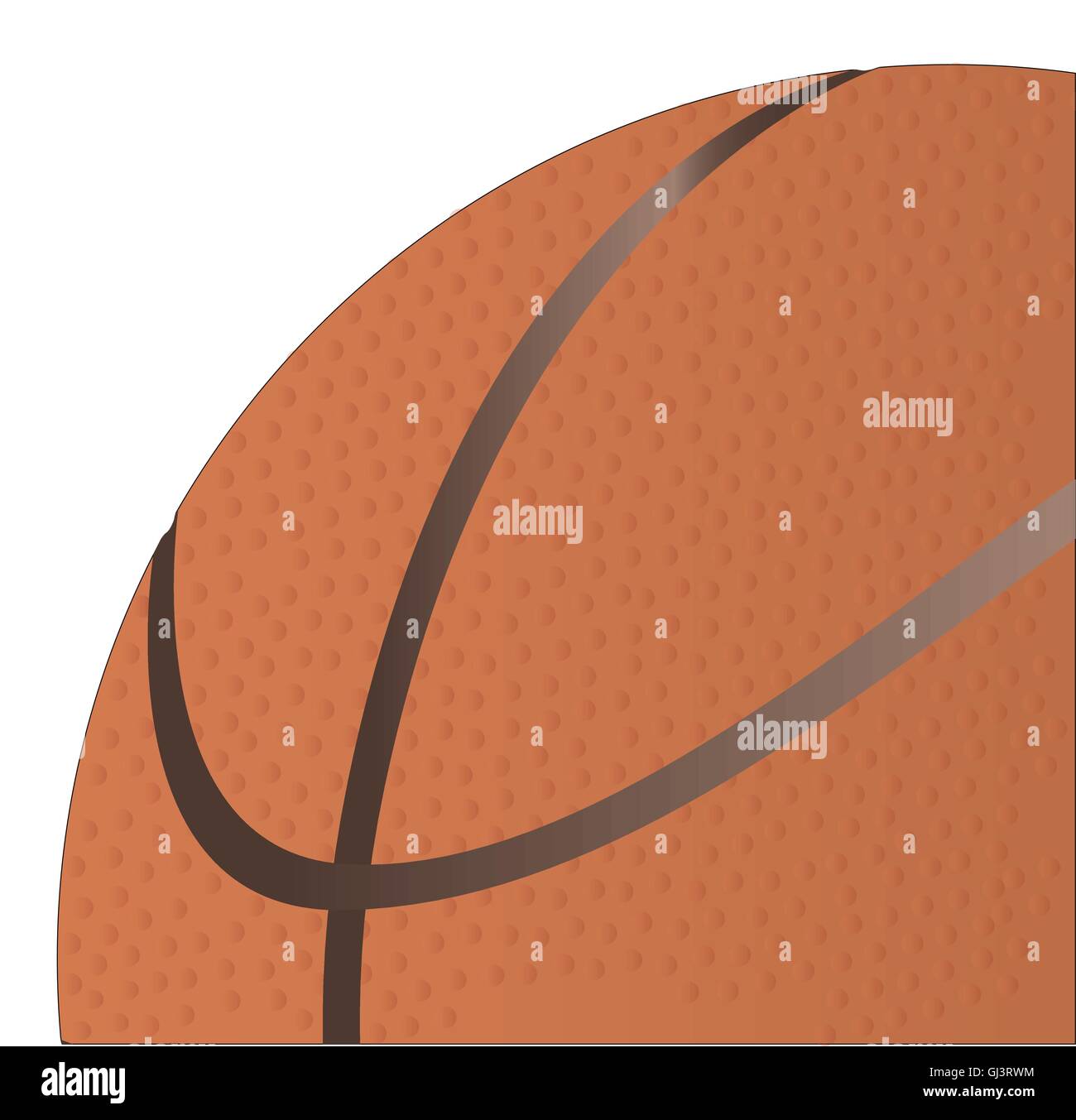 A large brown basketball isolated on a white background Stock Vector ...