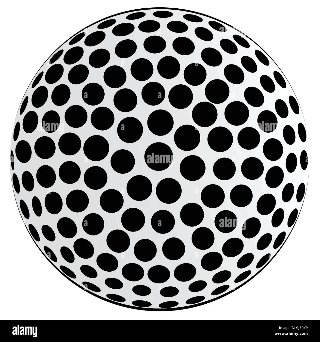 A round black spotted ball over a white background Stock Vector Image ...