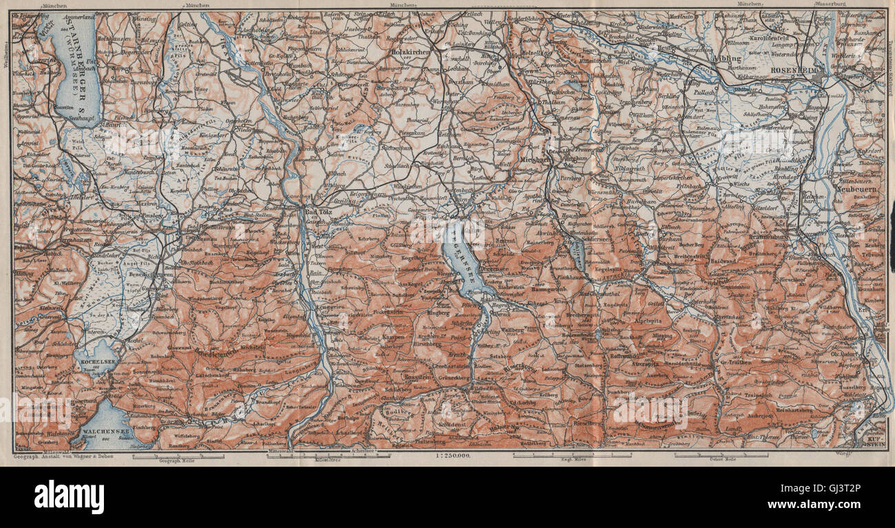 BAYERISCHE ALPEN. Bavarian Alps. Lenggries Spitzingsee Bayrischzell ...