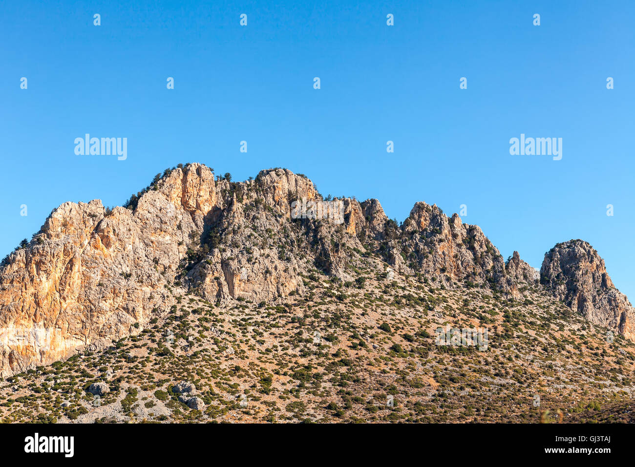 The Five Fingered Mountain in the Northern part of Cyprus Stock Photo ...