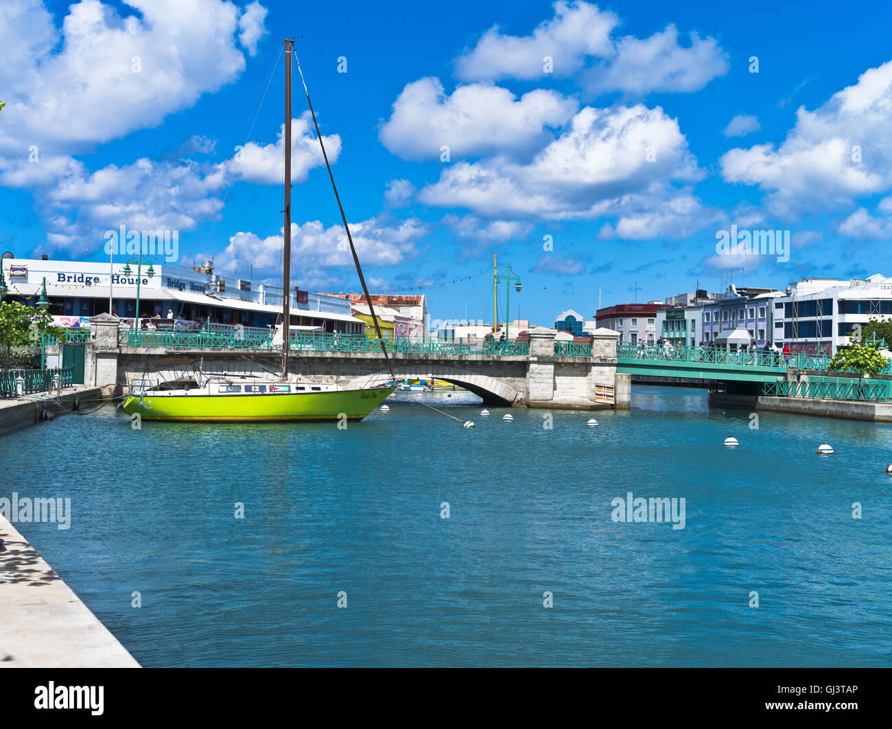 dh Bridgetown BARBADOS CARIBBEAN Careenage anchorage yacht boat harbour ...