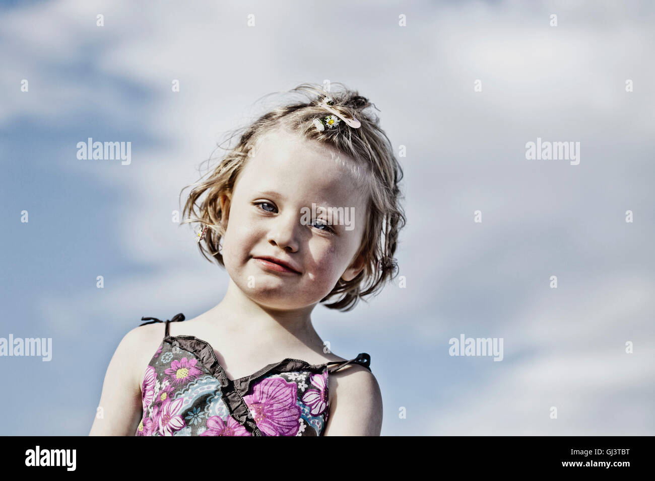 Girl is smiling into camera Stock Photo - Alamy
