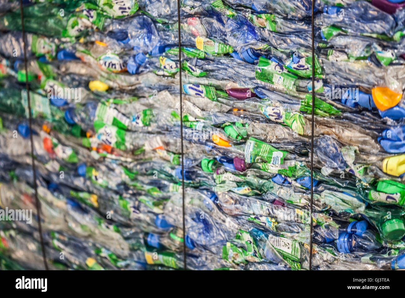 Pressed plastic waste Stock Photo - Alamy