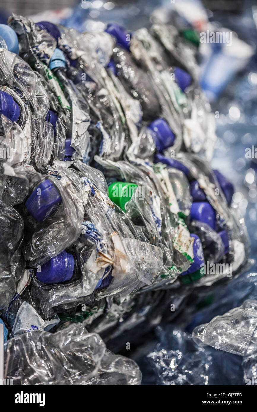Pressed plastic waste Stock Photo - Alamy