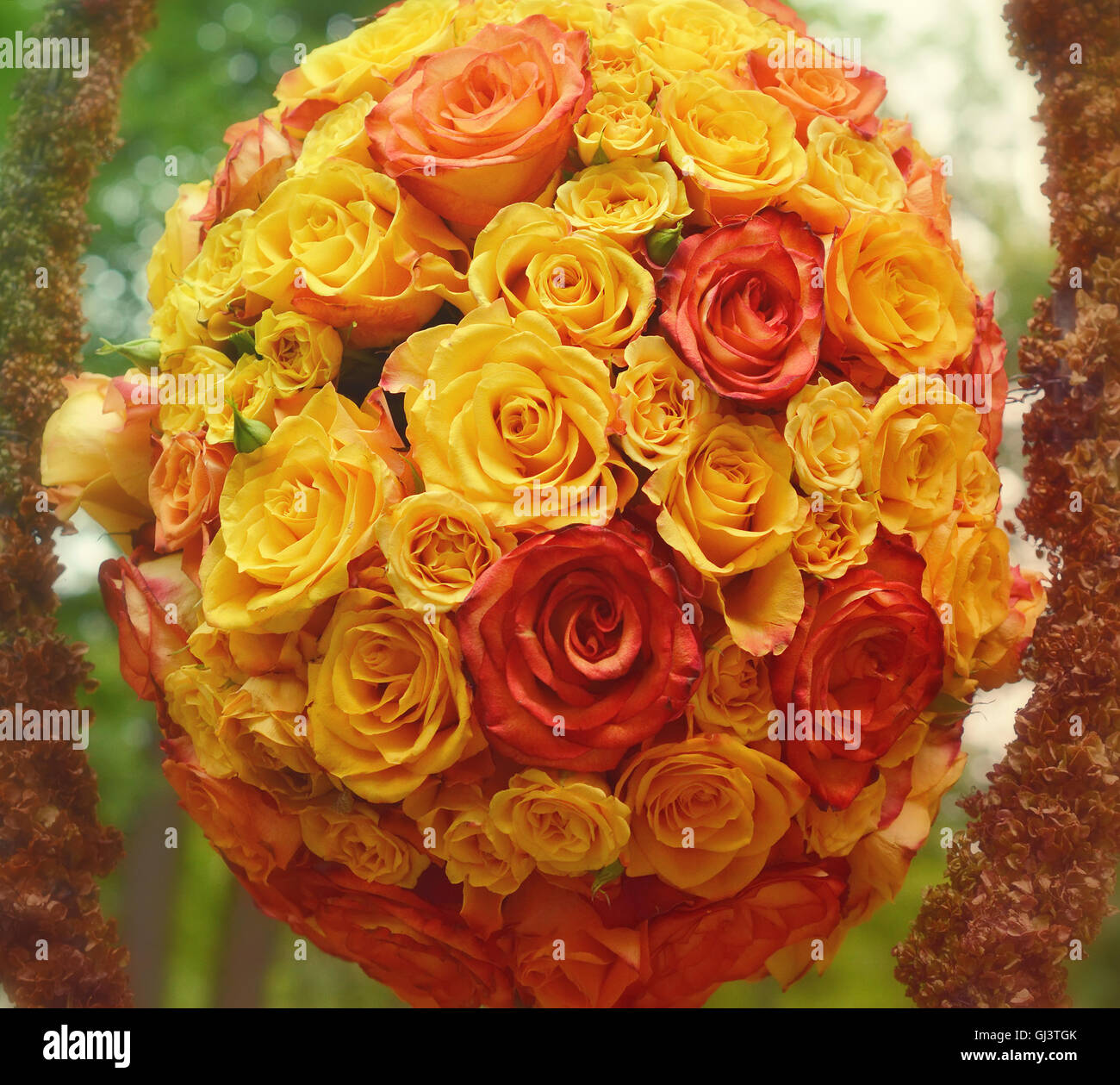 Orb of flowers roses Stock Photo - Alamy