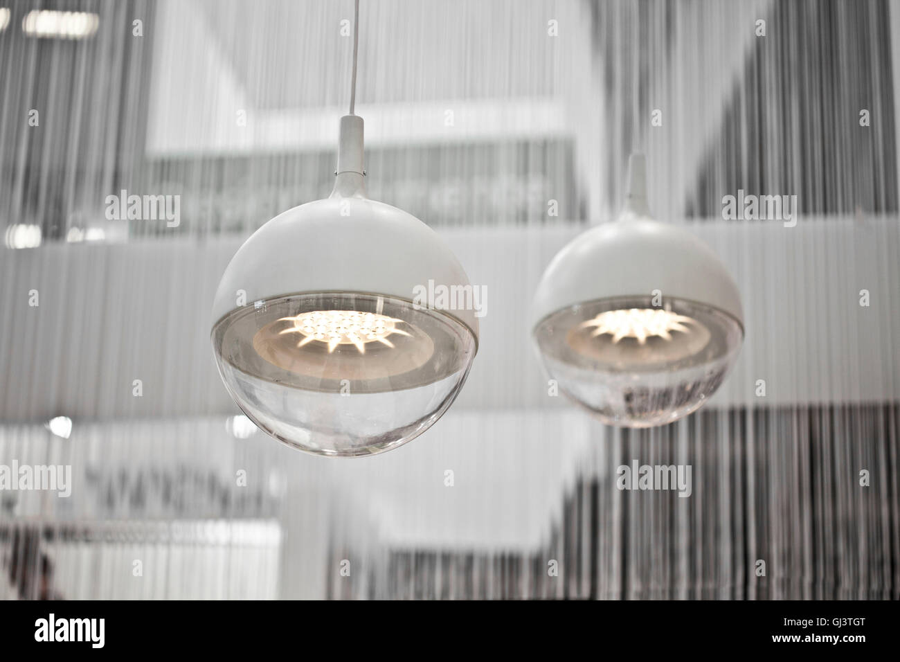 2 modern ceiling lamps Stock Photo - Alamy