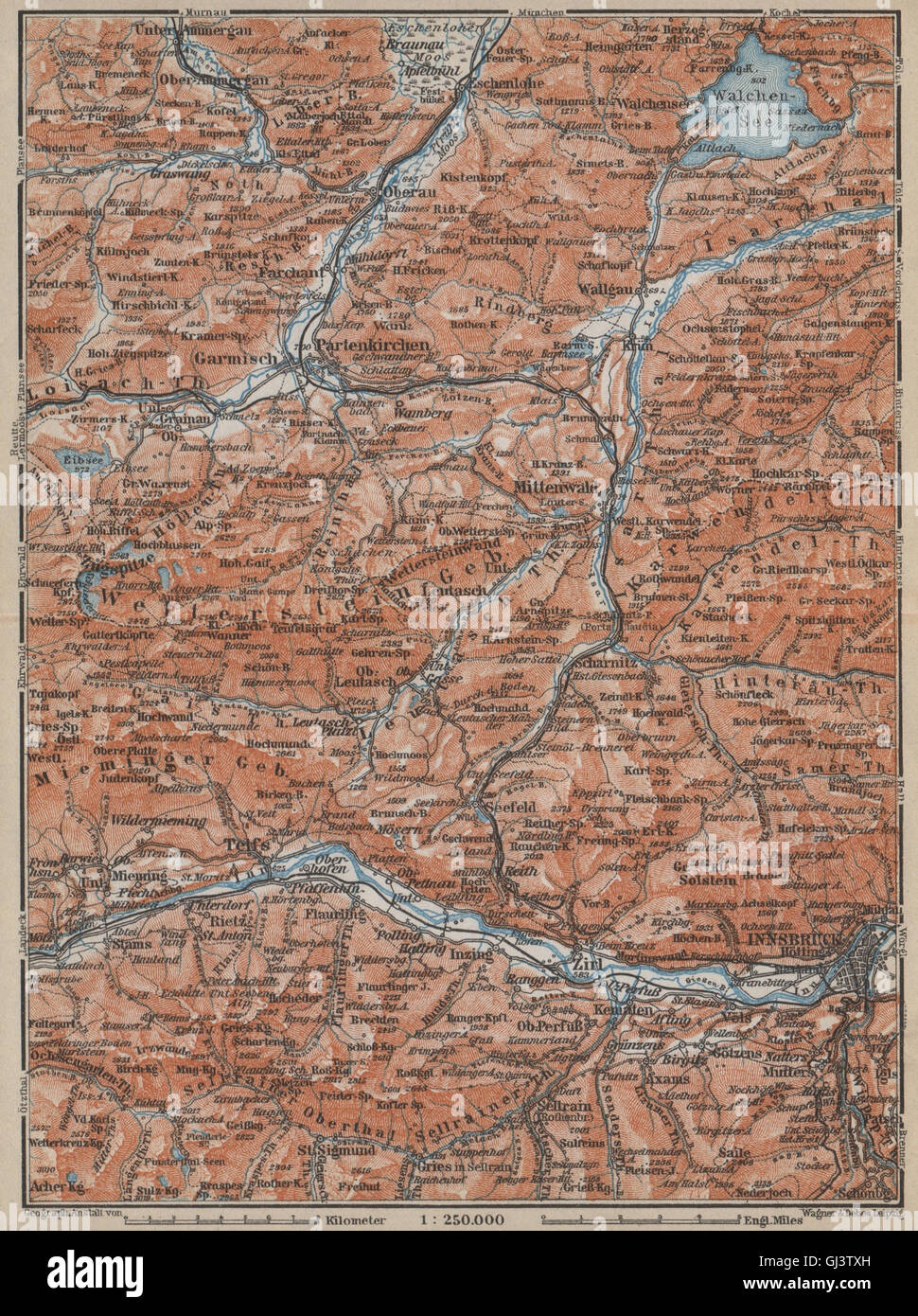 Innsbruck map hi-res stock photography and images - Alamy