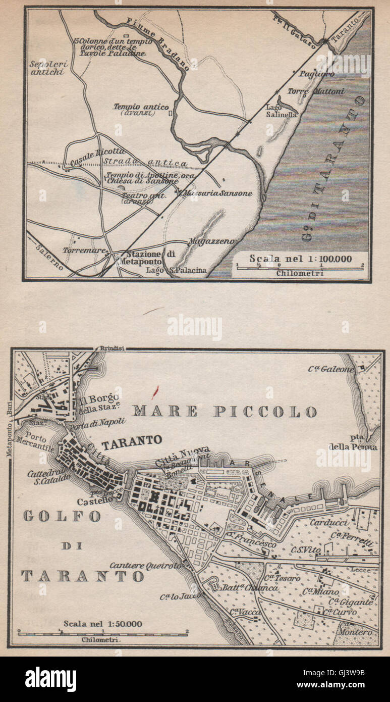 Taranto italy map hi-res stock photography and images - Alamy