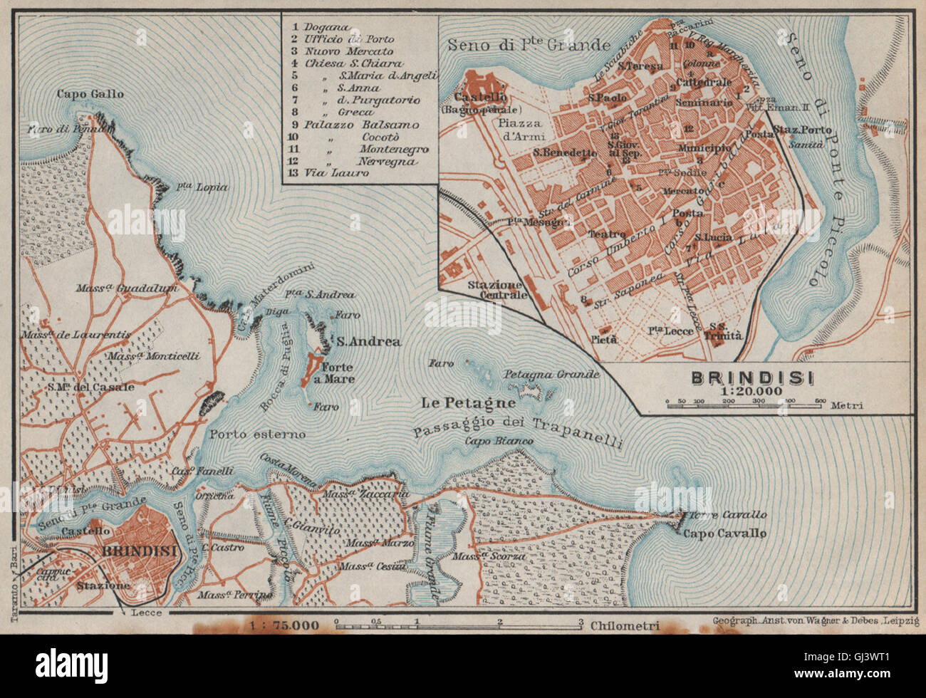Brindisi map hi-res stock photography and images - Alamy