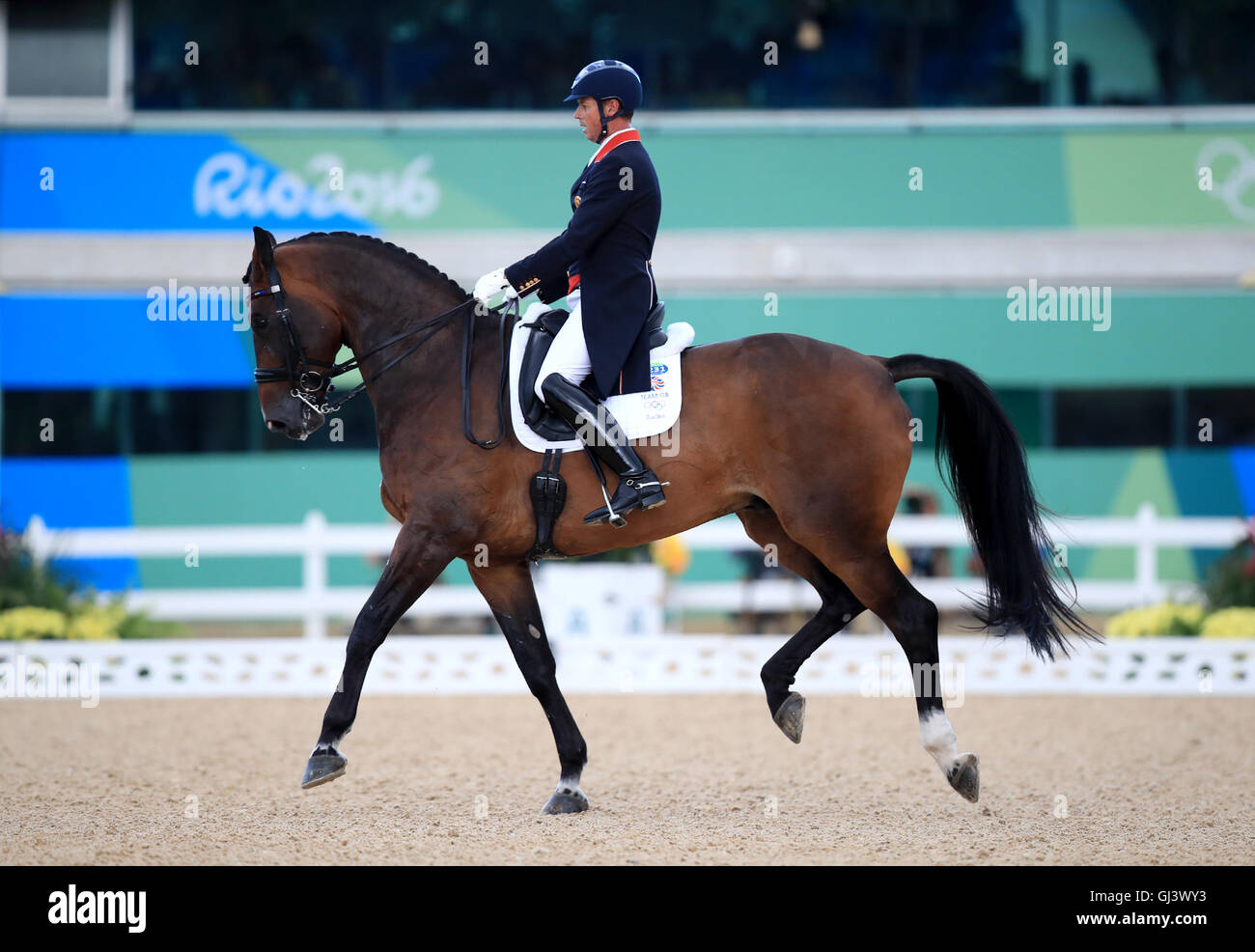 Great Britain's Carl Hester riding Nip Tuck during the Dressage Team ...