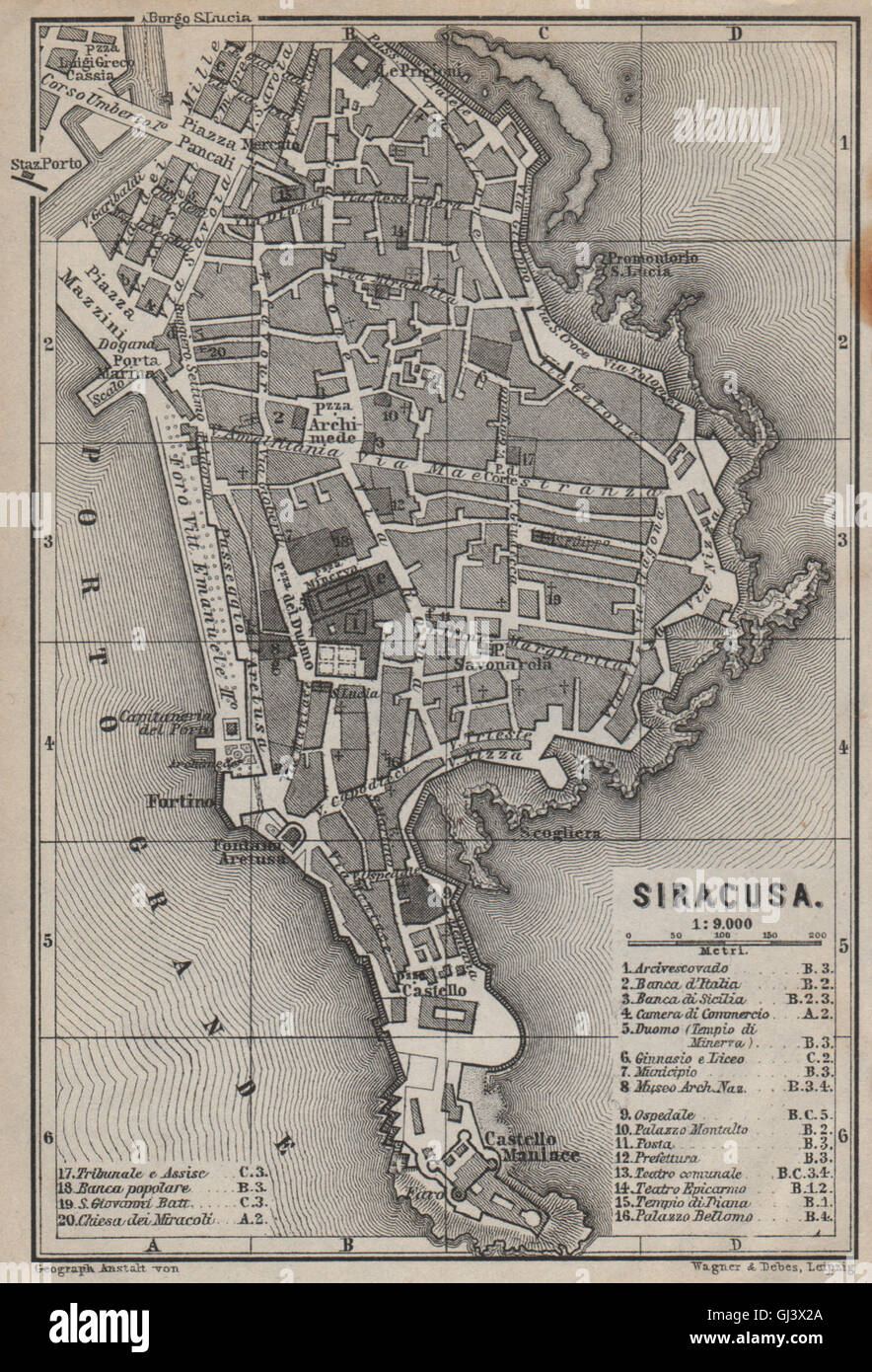 Syracuse italy, map hi-res stock photography and images - Alamy