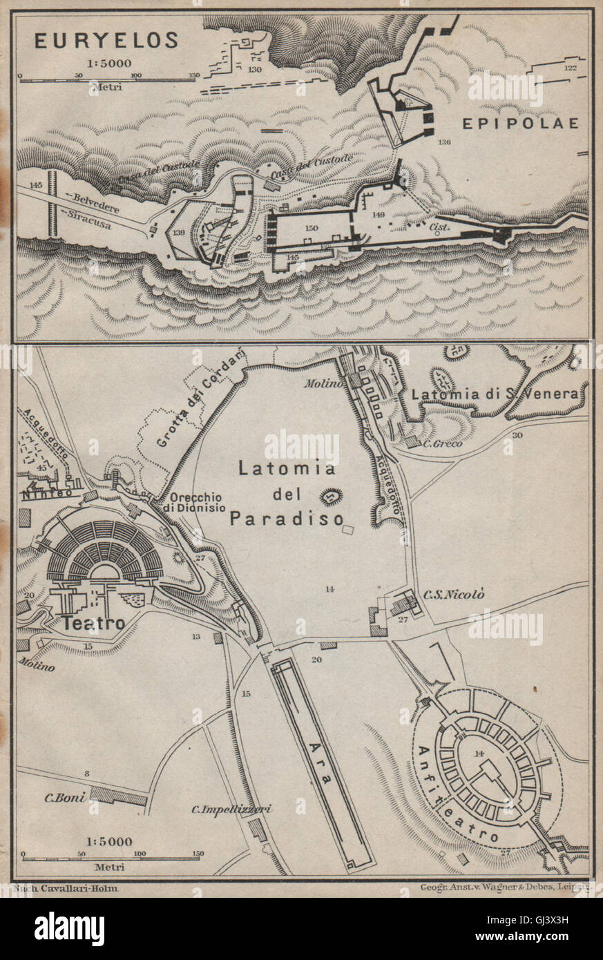 Antique map of syracuse hi-res stock photography and images - Alamy