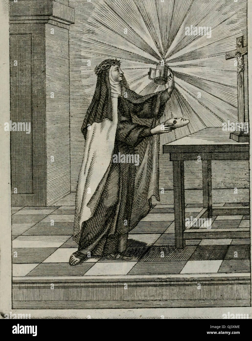 This 1684 work presents a symbolic diagram and interpretation of the ...