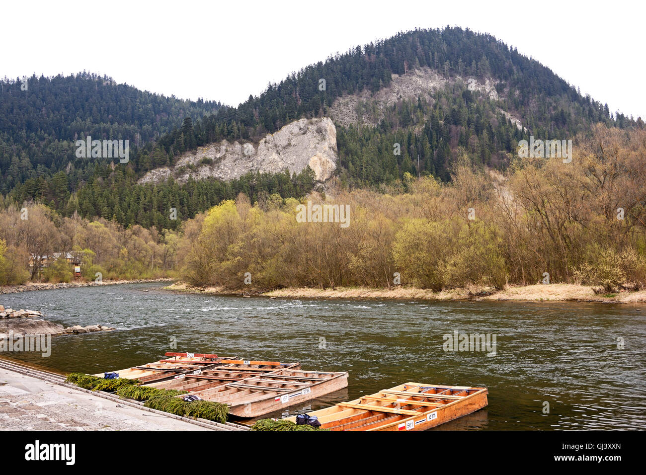 Poland, scenery with the Dunajec river Stock Photo - Alamy