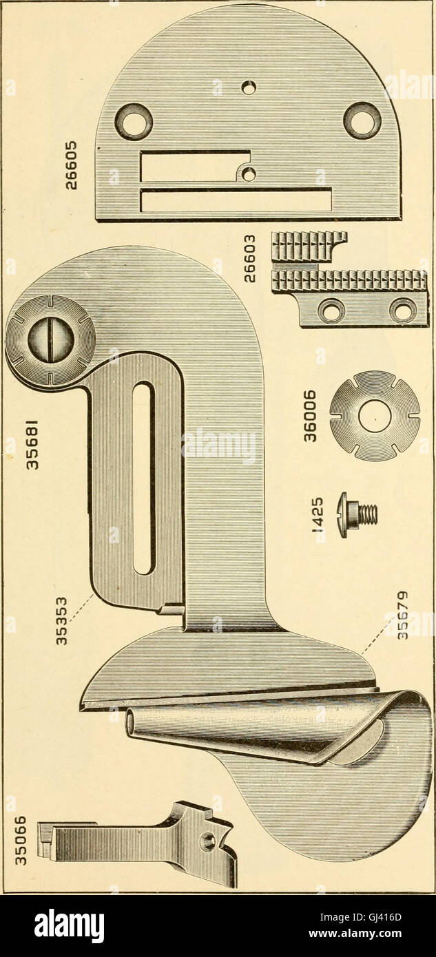 This document is a detailed list of machine parts with specific ...