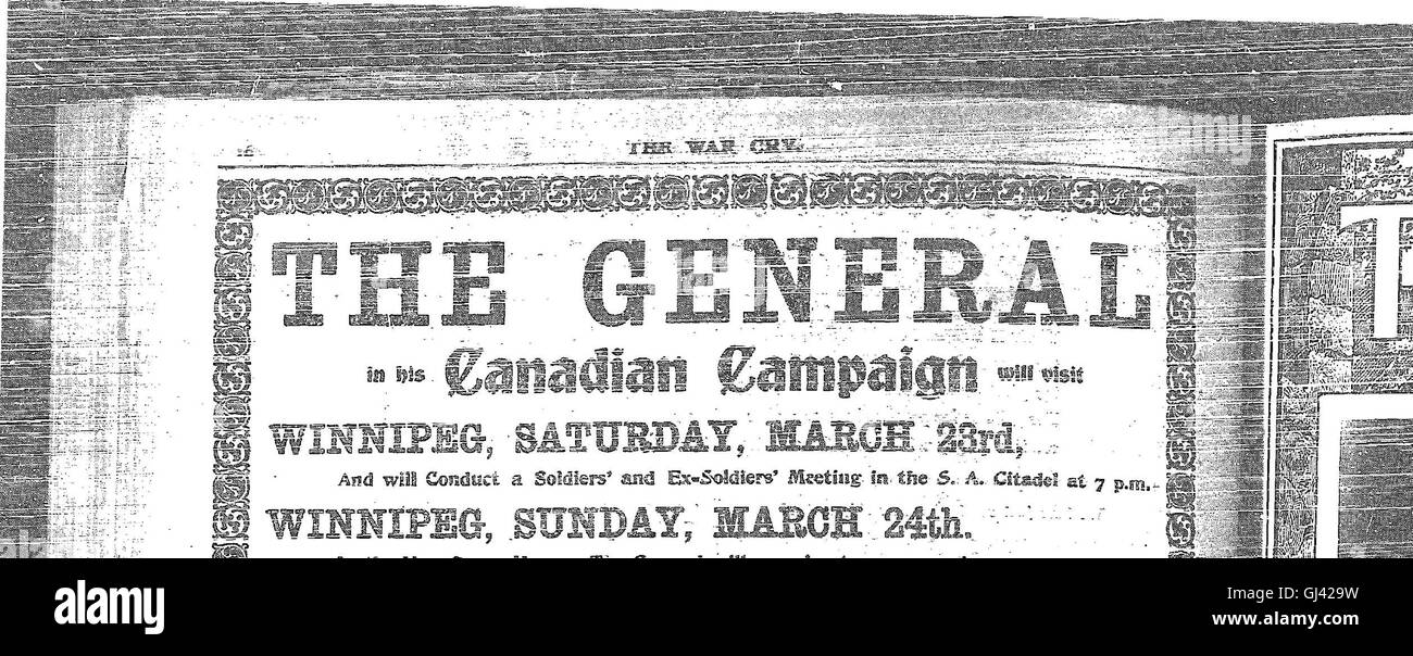'The War Cry' (1907) was a publication by The Salvation Army, serving ...