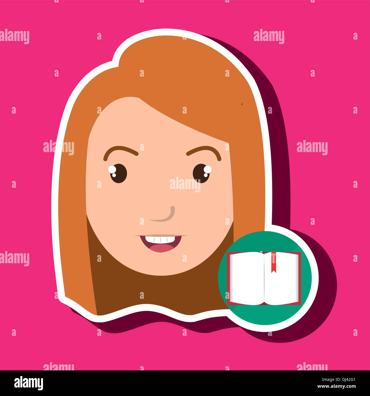 student girl school icon Stock Vector Image & Art - Alamy