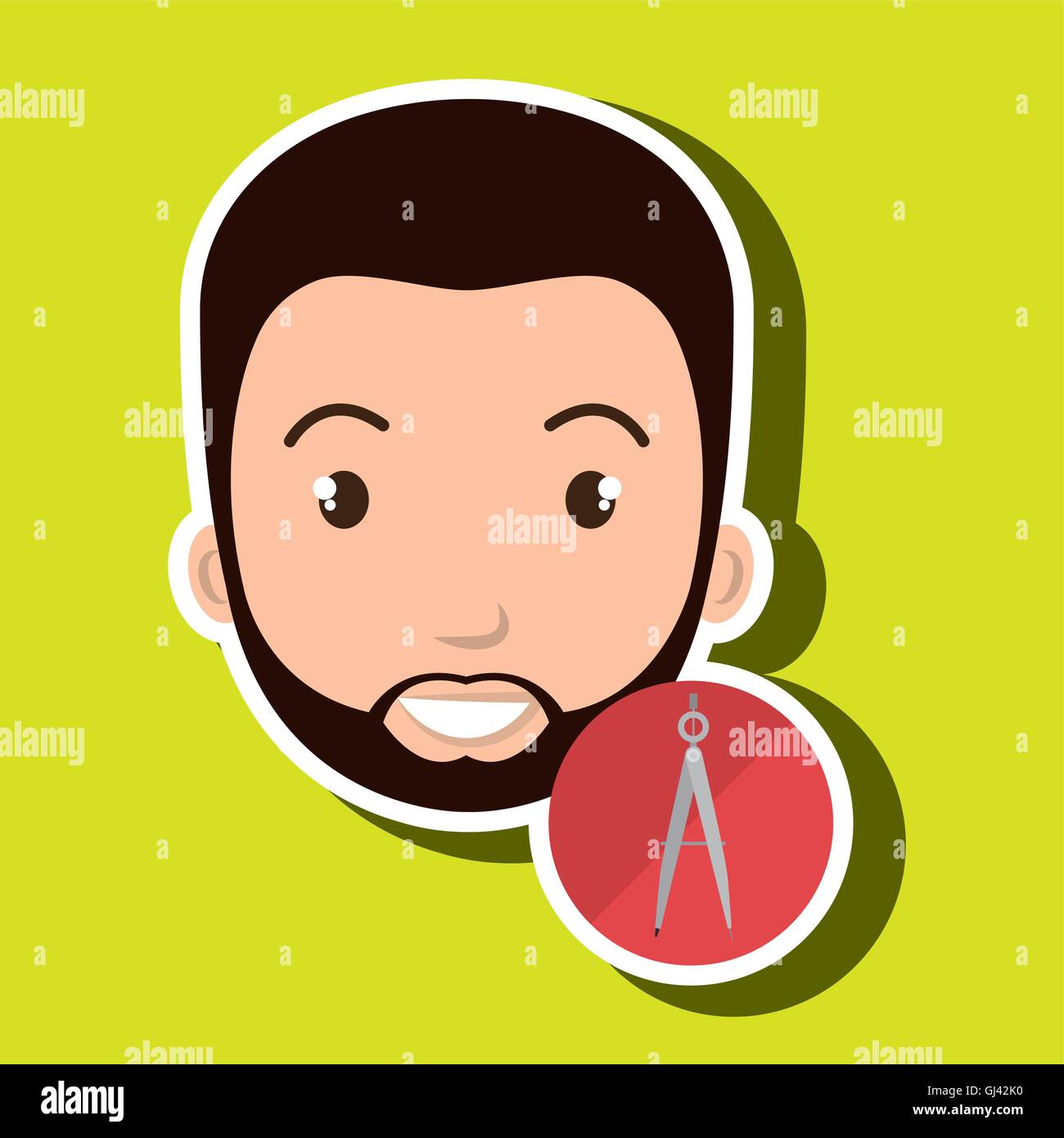Boy cartoon school clock icon hi-res stock photography and images - Alamy