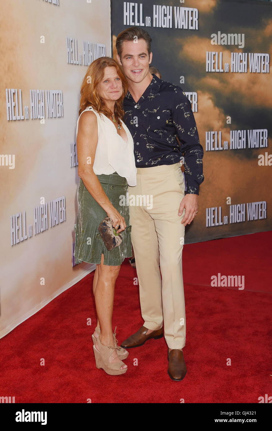 HOLLYWOOD, CA - AUGUST 10: Actors Dale Dickey (L) and Chris Pine arrive ...
