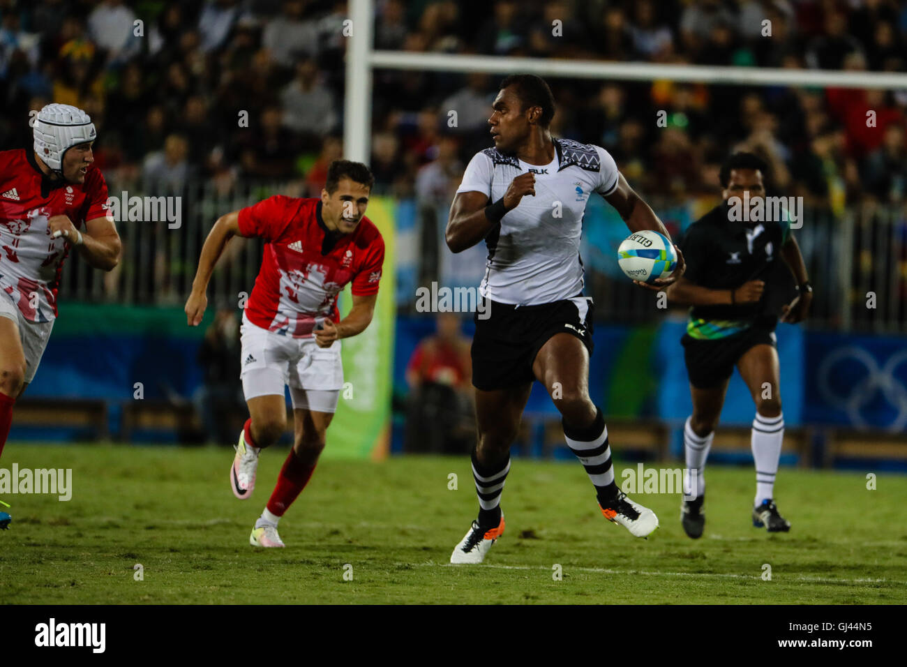 Rio De Janeiro, Brazil. 11th Aug, 2016. Fiji and Britain during the ...