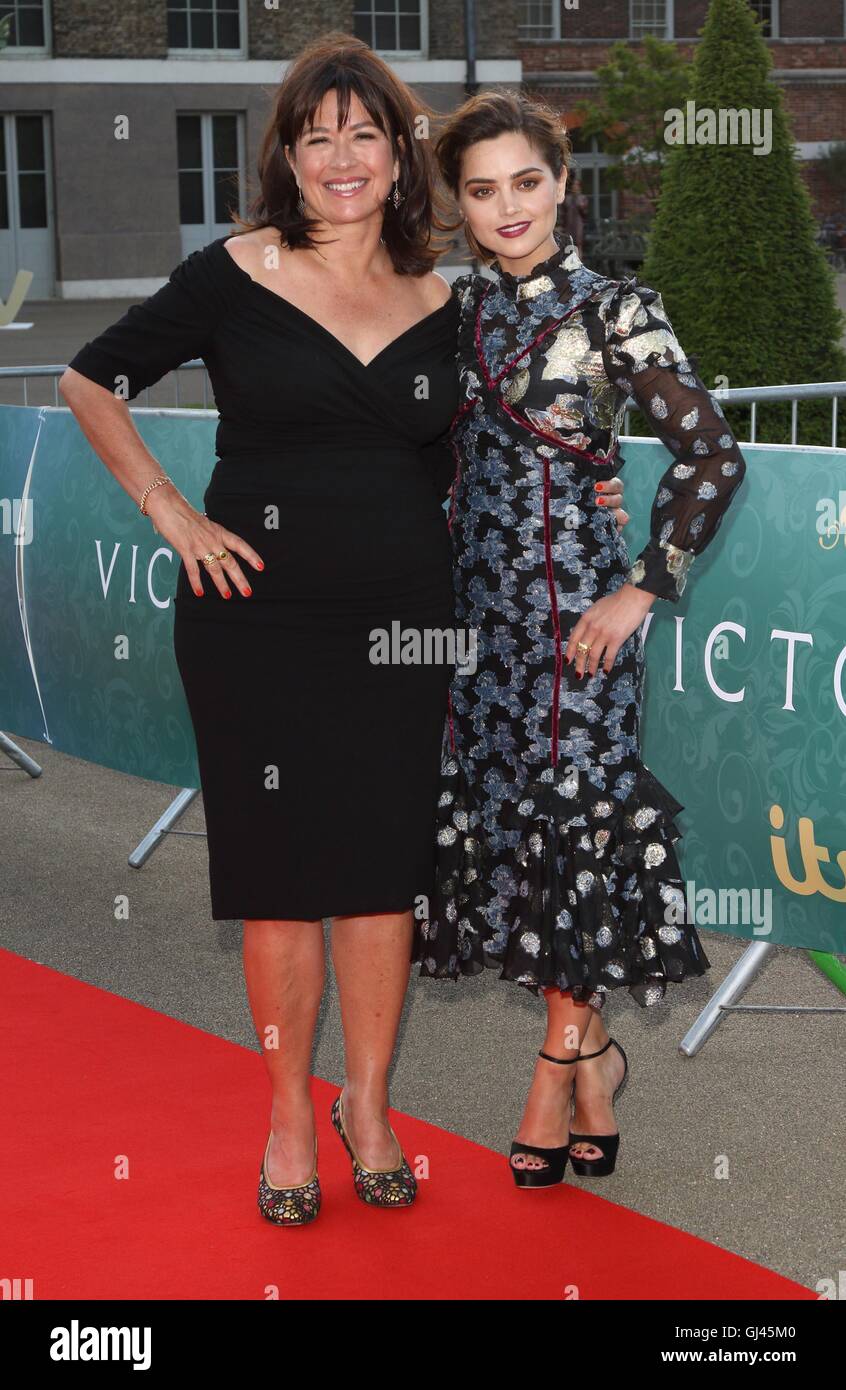London, UK. Daisy Goodwin and Jenna Coleman at the World Premiere of ...