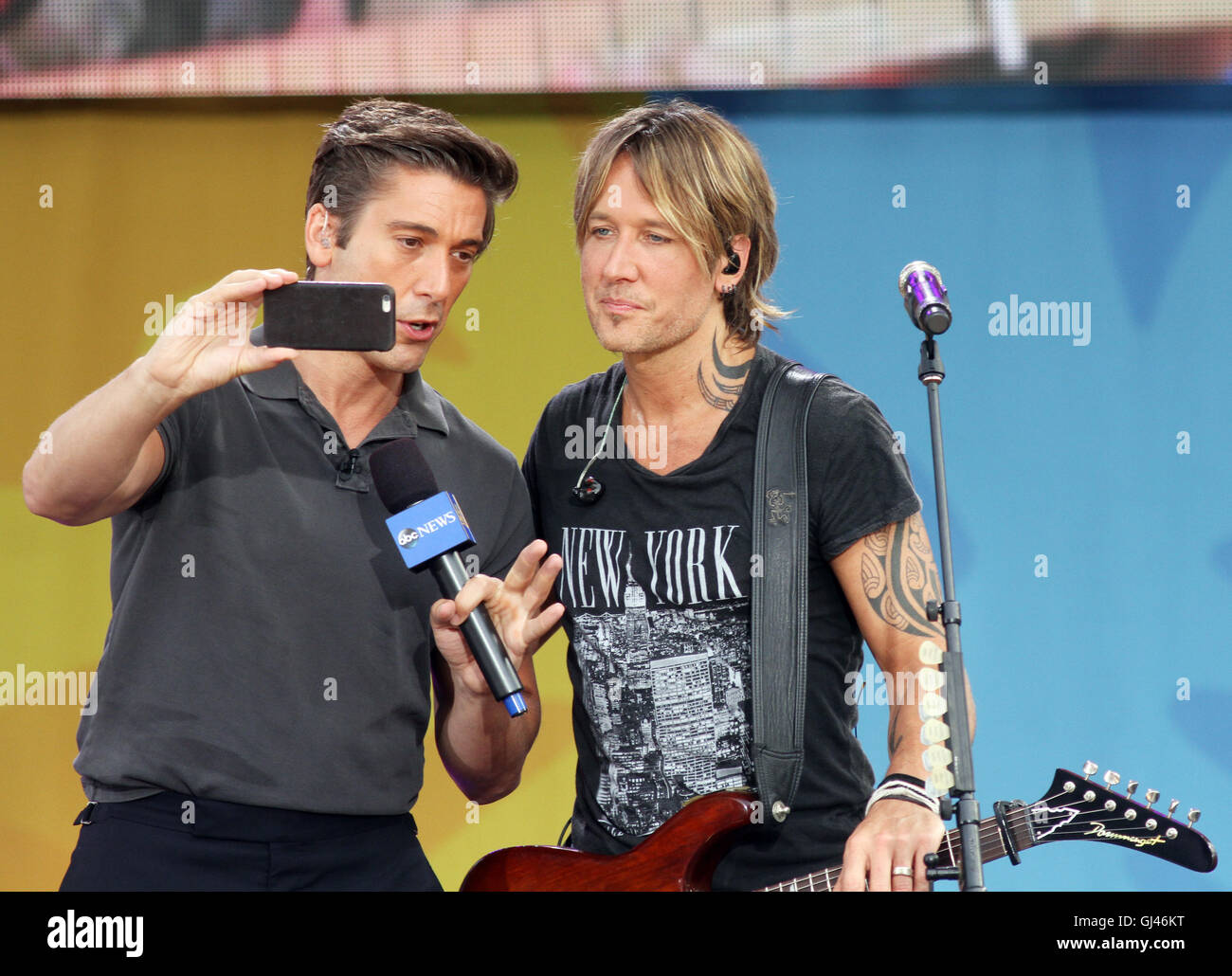 New York, USA. 12th August, 2016. David Muir, Keith Urban performed at ...