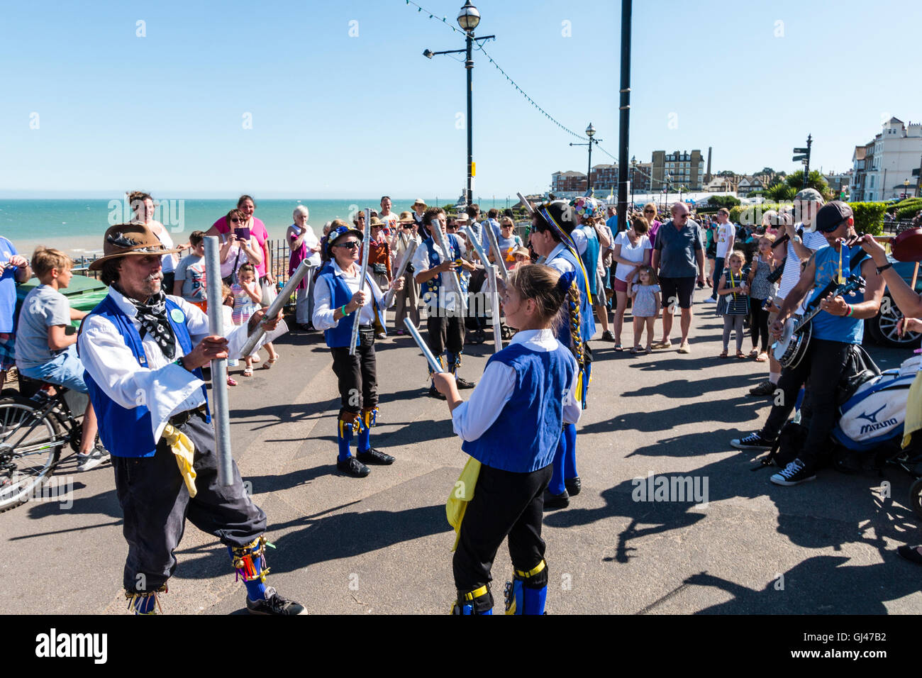 Traditional English Folk Dancers, Royal Liberty Morris, dancing on ...