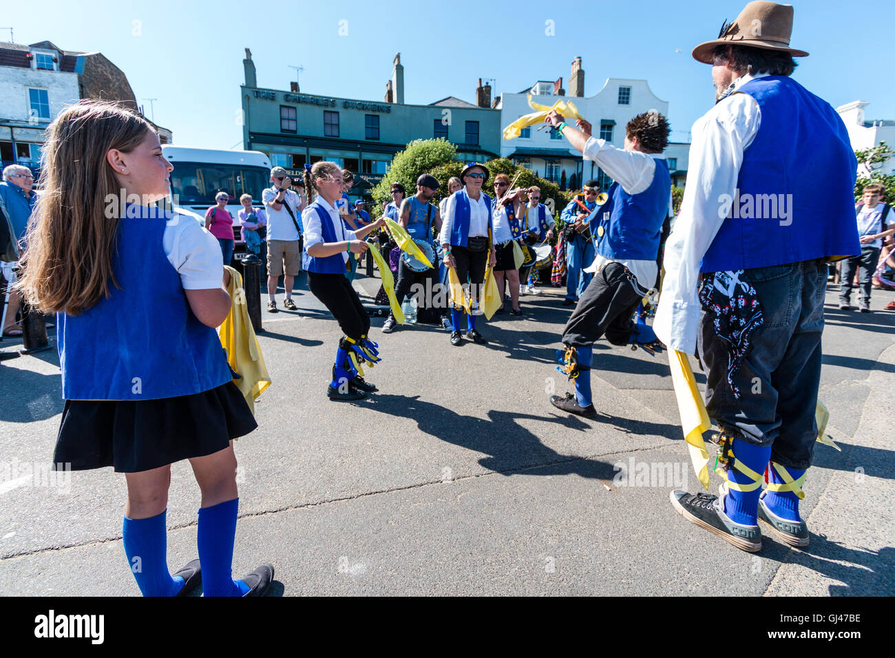 Traditional English Folk Dancers, Royal Liberty Morris, dancing on ...