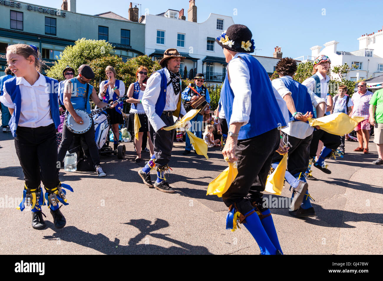 Traditional English Folk Dancers, Royal Liberty Morris, dancing on ...