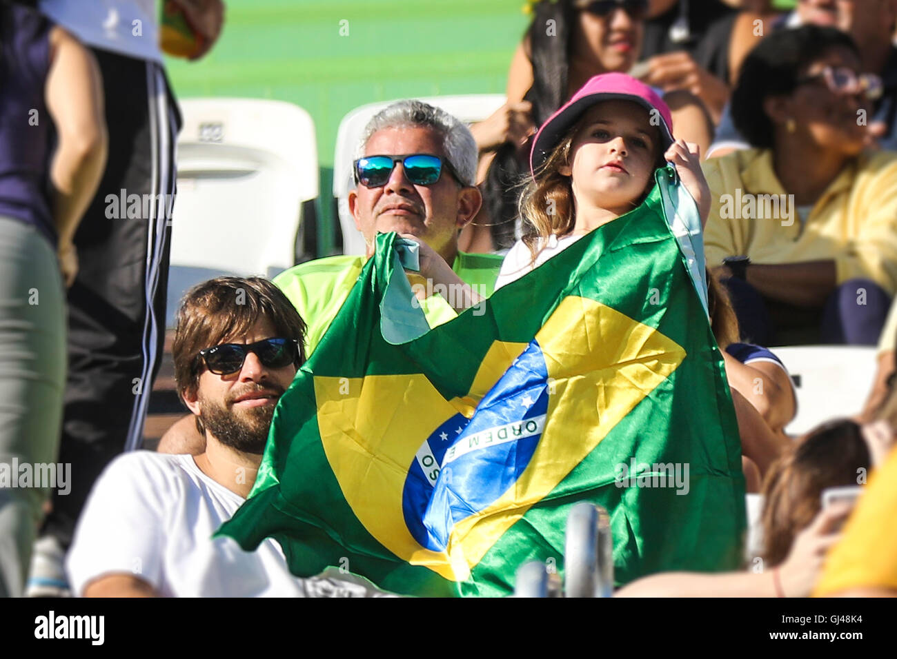 Rio de Janeiro, Brazil. 12th August, 2016. Beach volleyball - Fans ...
