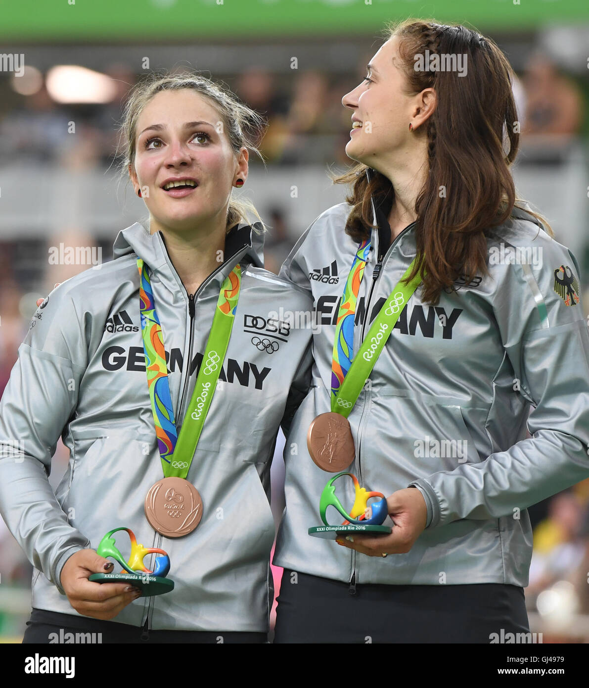 Rio de Janeiro, Brazil. 12th Aug, 2016. Miriam Welte (R) and Kristina ...