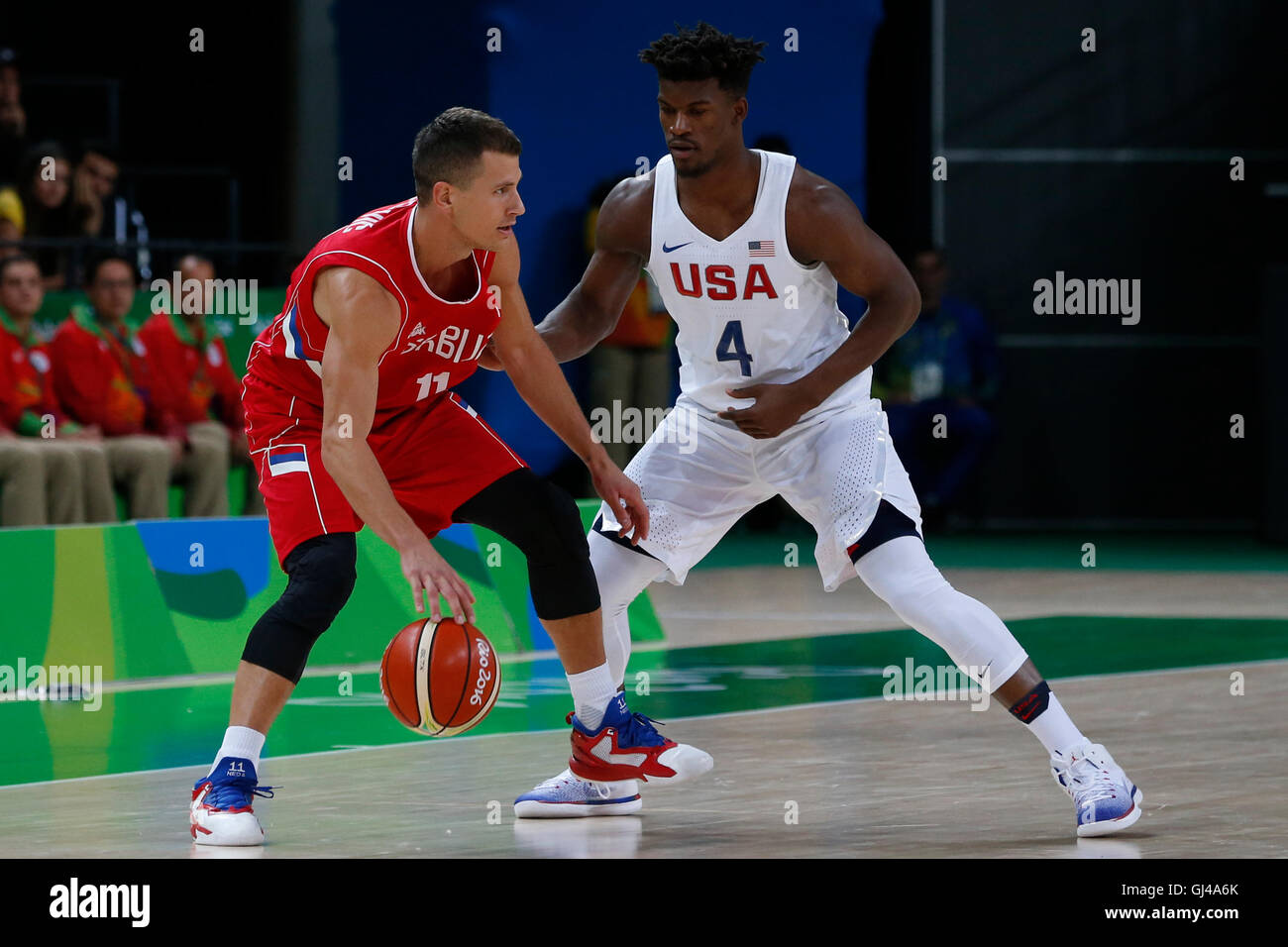 Rio de Janeiro, Brazil. 12th Aug, 2016. OLYMPICS BASKETBALL - USA x SEV ...