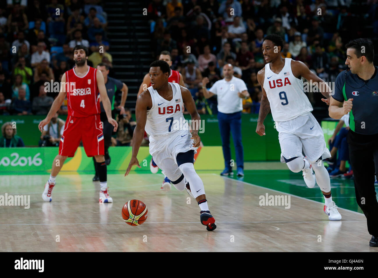 Rio de Janeiro, Brazil. 12th Aug, 2016. OLYMPICS BASKETBALL - USA x SEV ...