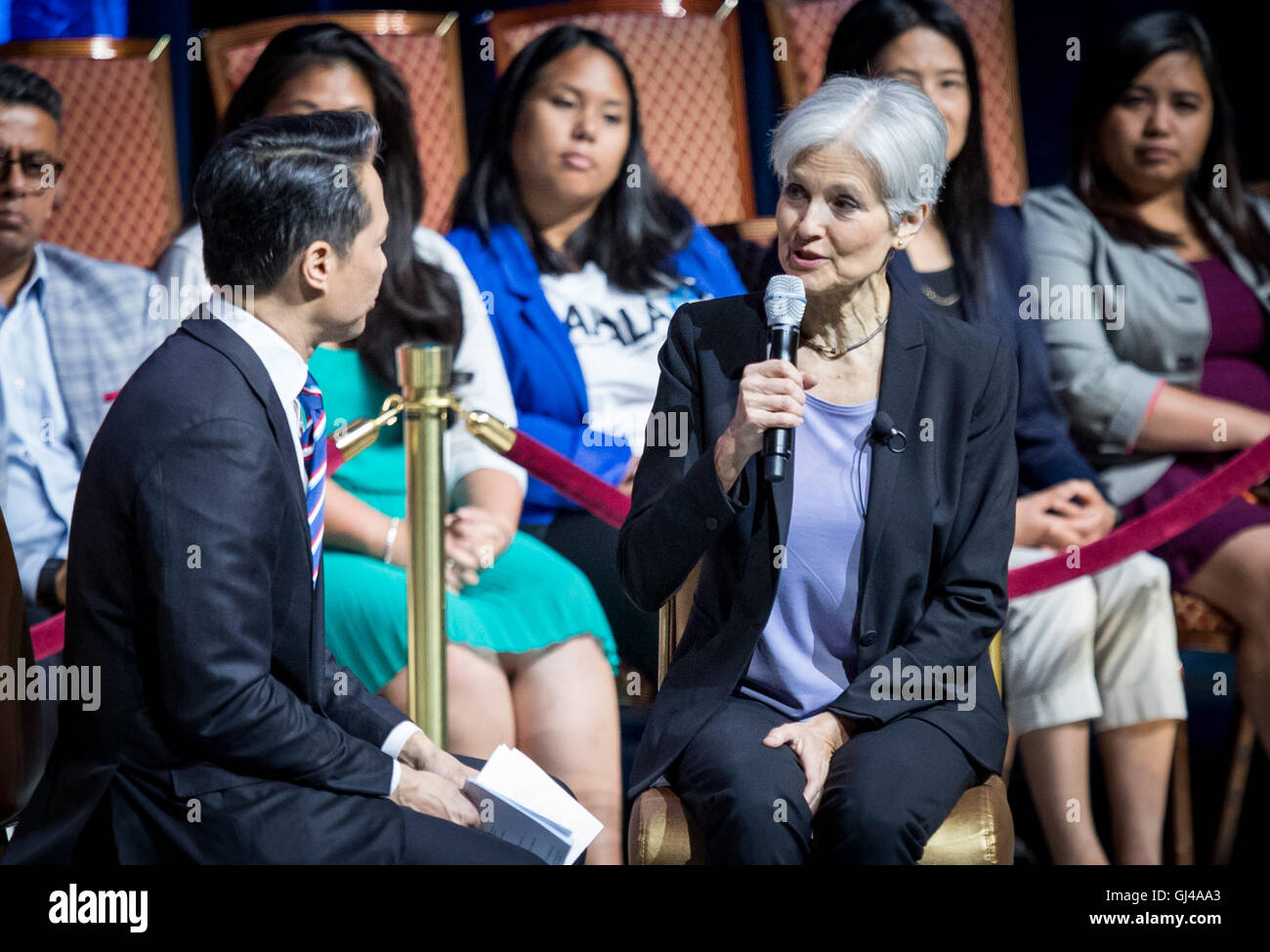 Las Vegas, NV, USA. 12th Aug, 2016. Dr. Jill Stein pictured at the ...