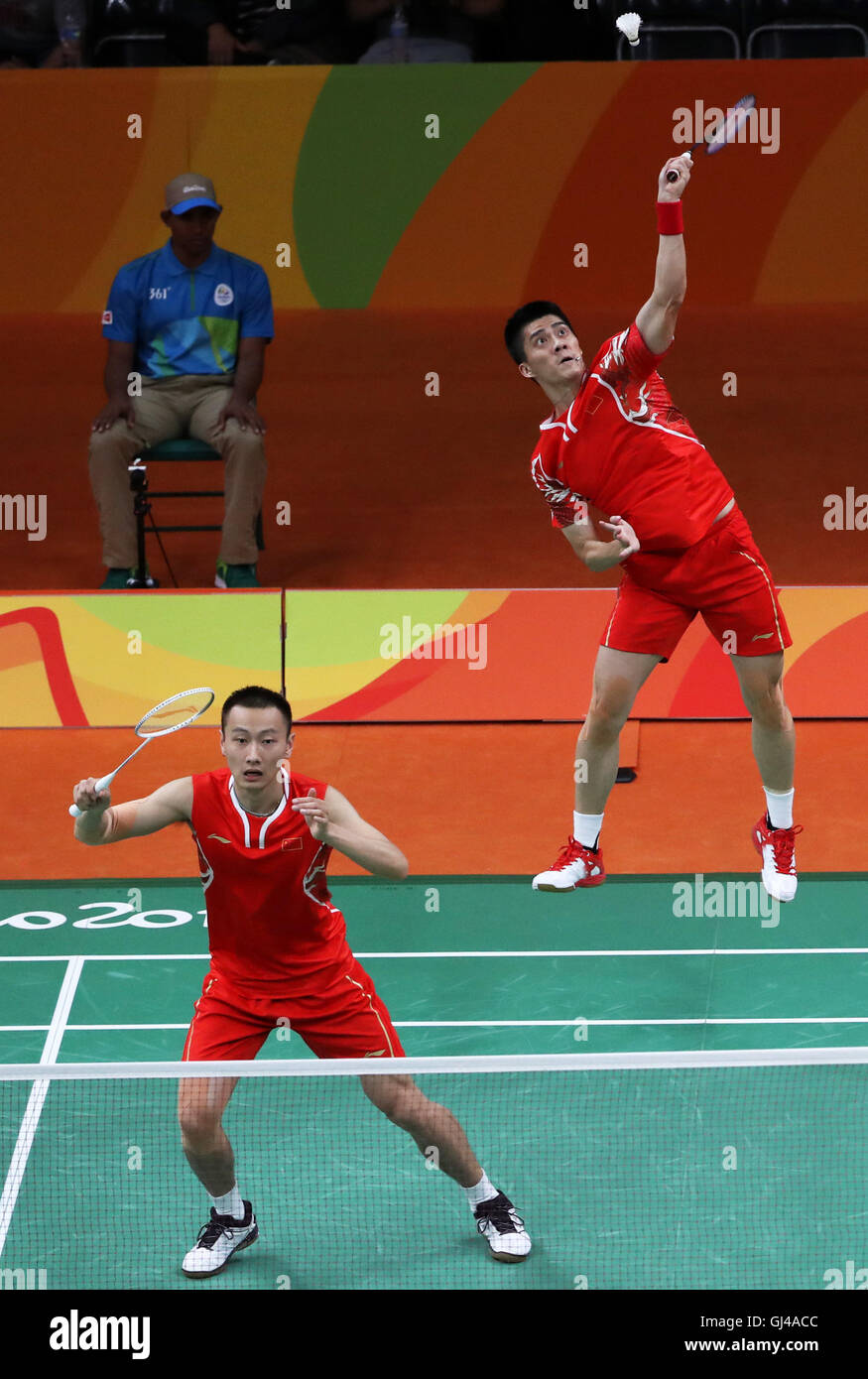 Badminton mens doubles group play stage hi-res stock photography and ...