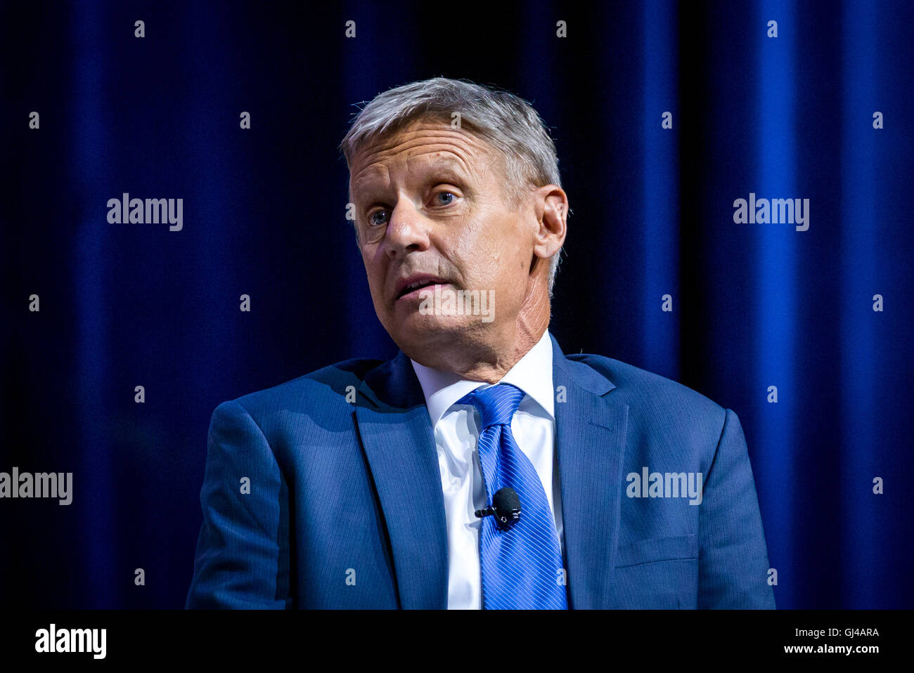 Las Vegas, NV, USA. 12th Aug, 2016. Gov. Gary Johnson pictured at the ...