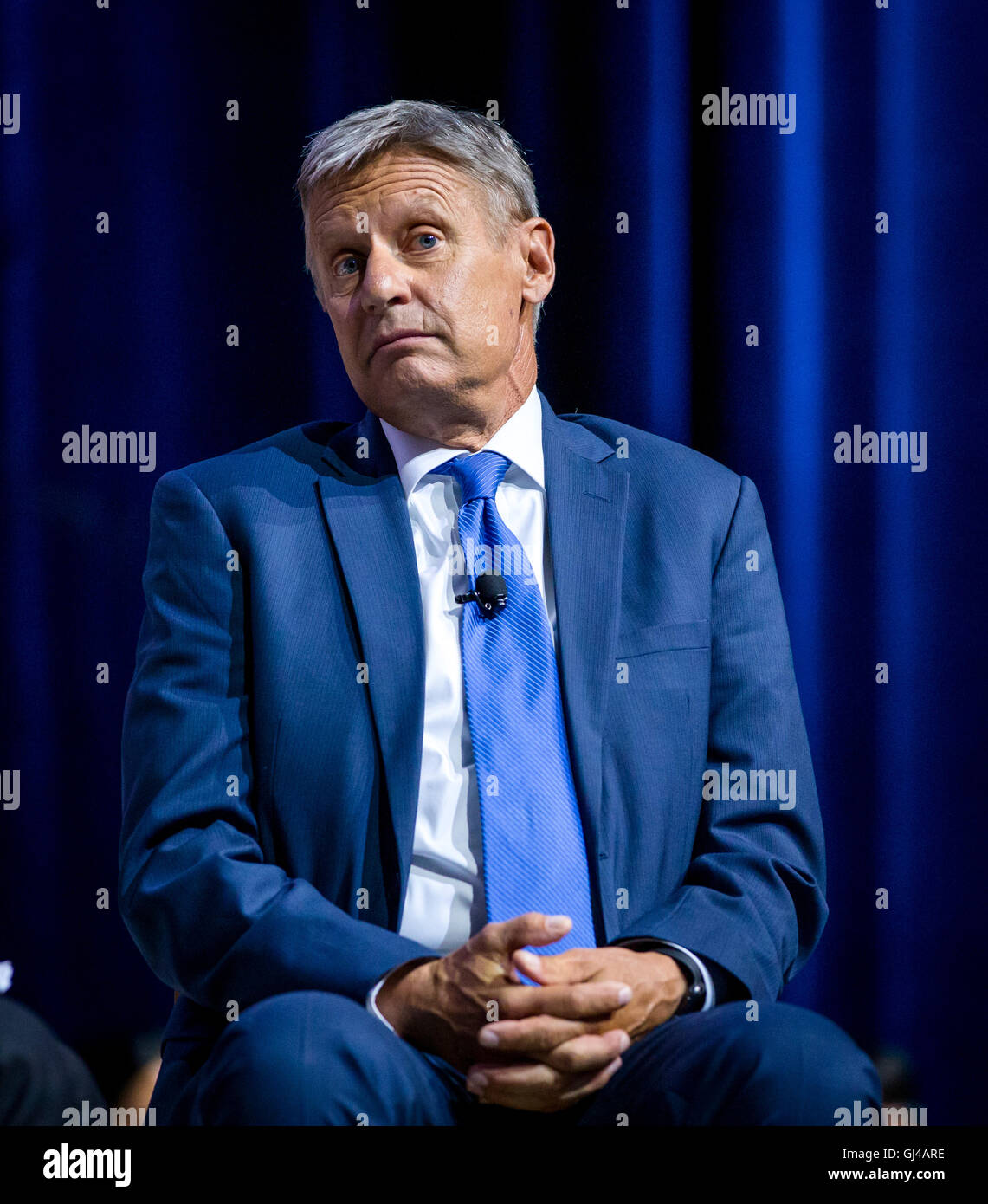 Las Vegas, NV, USA. 12th Aug, 2016. Gov. Gary Johnson pictured at the ...