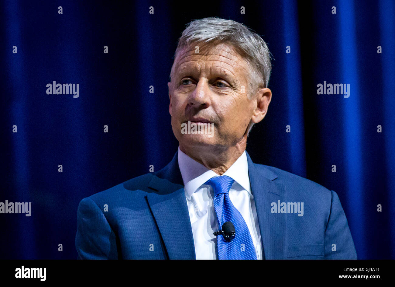 Las Vegas, NV, USA. 12th Aug, 2016. Gov. Gary Johnson pictured at the ...