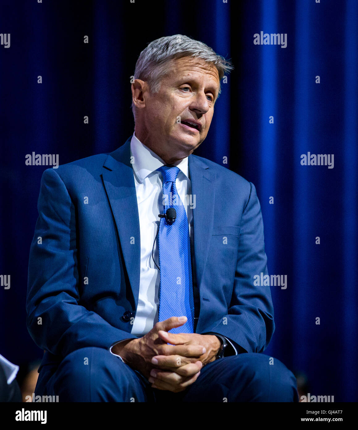 Las Vegas, NV, USA. 12th Aug, 2016. Gov. Gary Johnson pictured at the ...