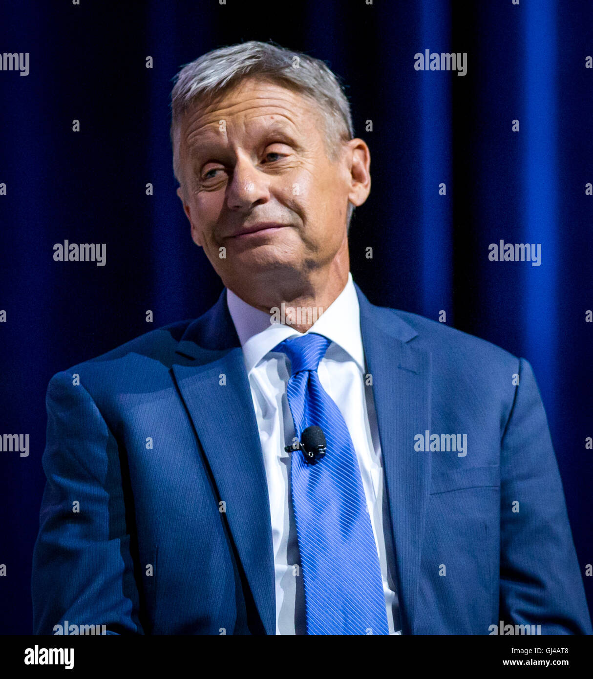 Las Vegas, NV, USA. 12th Aug, 2016. Gov. Gary Johnson pictured at the ...