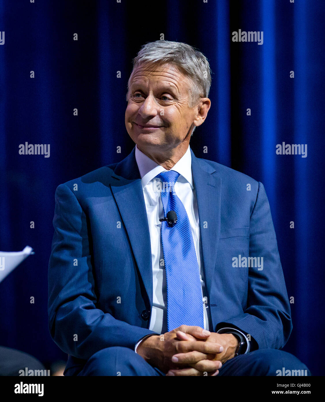 Las Vegas, NV, USA. 12th Aug, 2016. Gov. Gary Johnson pictured at the ...