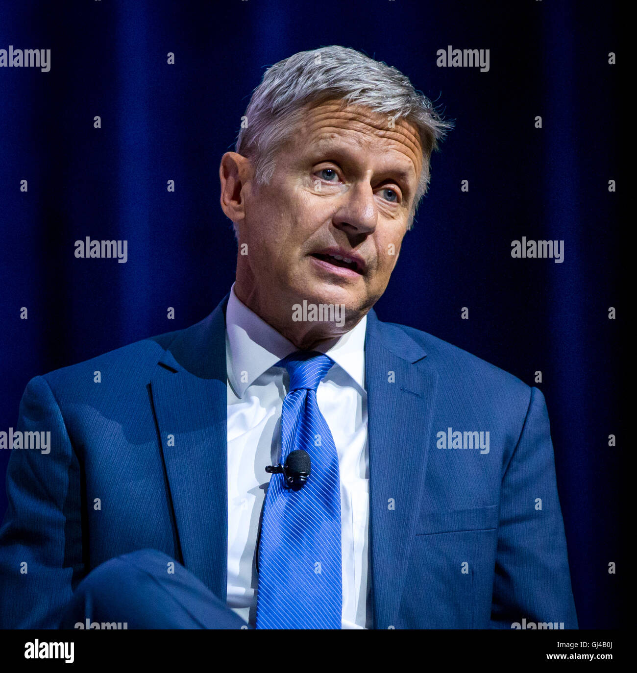 Las Vegas, NV, USA. 12th Aug, 2016. Gov. Gary Johnson pictured at the ...