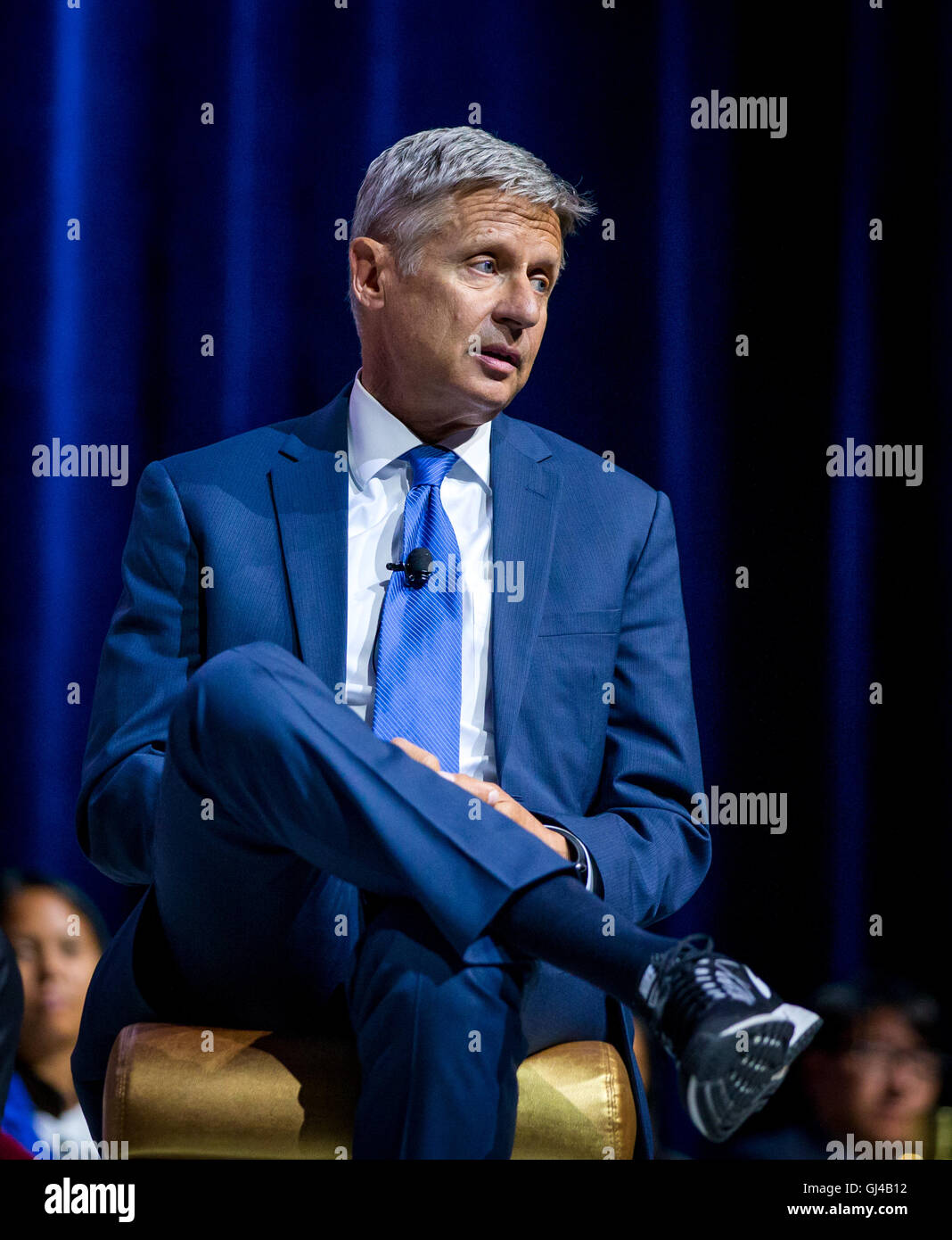 Las Vegas, NV, USA. 12th Aug, 2016. Gov. Gary Johnson pictured at the ...