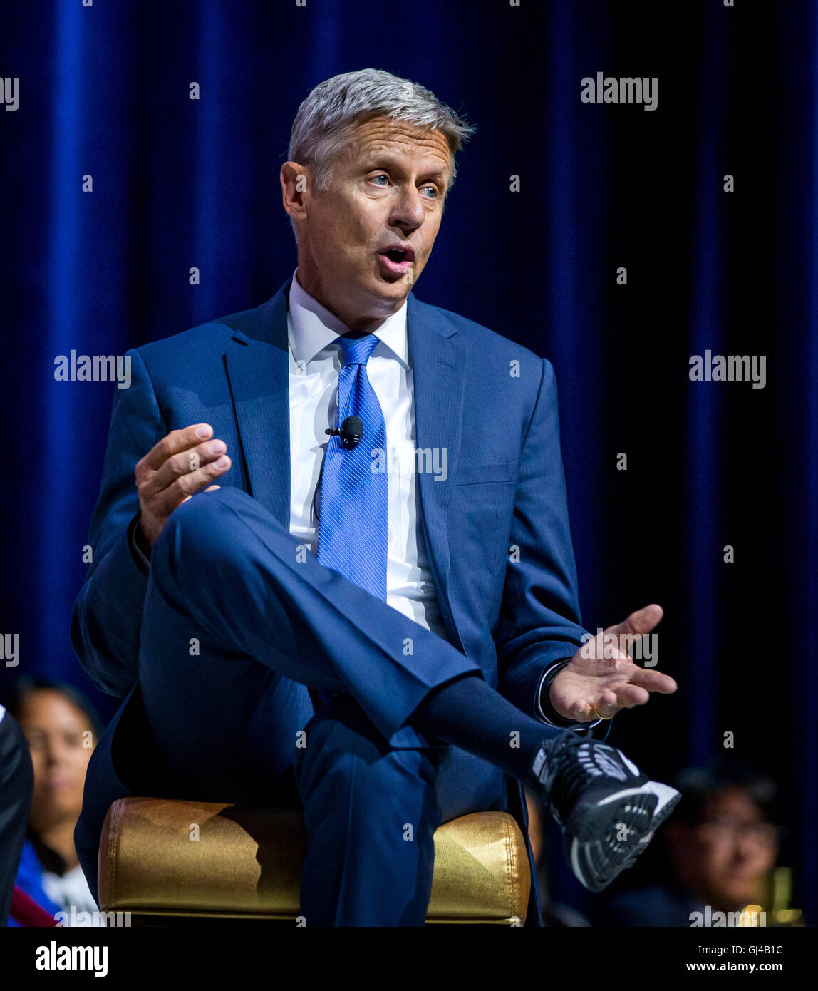 Las Vegas, NV, USA. 12th Aug, 2016. Gov. Gary Johnson pictured at the ...