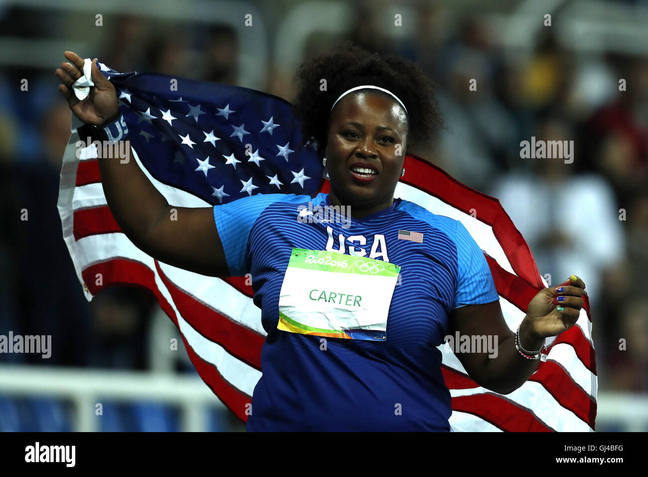 Rio De Janeiro, Brazil. 12th Aug, 2016. Michelle Carter of the United ...