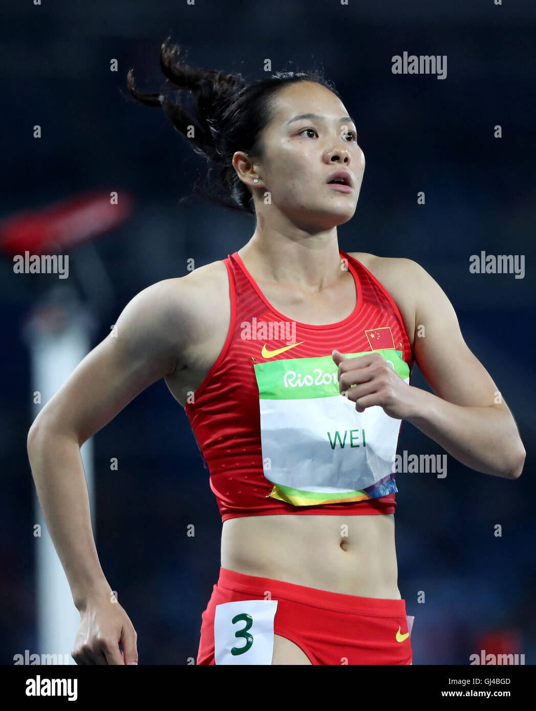 Rio De Janeiro, Brazil. 12th Aug, 2016. Wei Yongli of China reacts ...