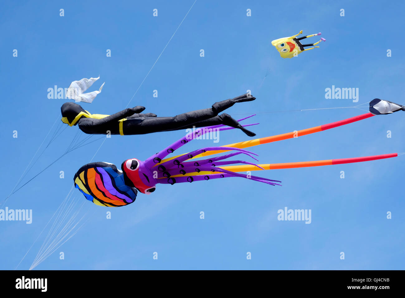 kites flying at the 25th international kite festival southsea england ...