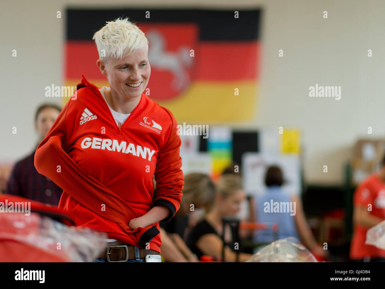 Hanover, Germany. 13th Aug, 2016. Table tennis player Stephanie Grebe ...